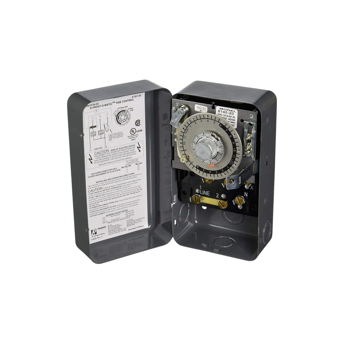 Paragon 8045-20 208-240 V 50/60 Hz 40 A Defrost Timer Control – Snook ...