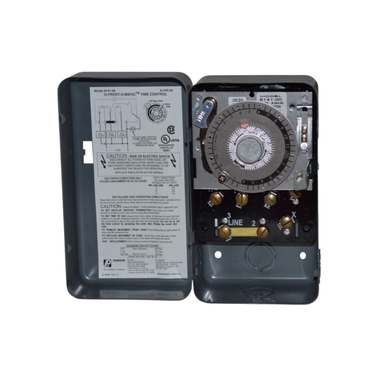 Paragon 8141-00 120 V 40 A Defrost Timer Control – Snook & Aderton HVAC ...