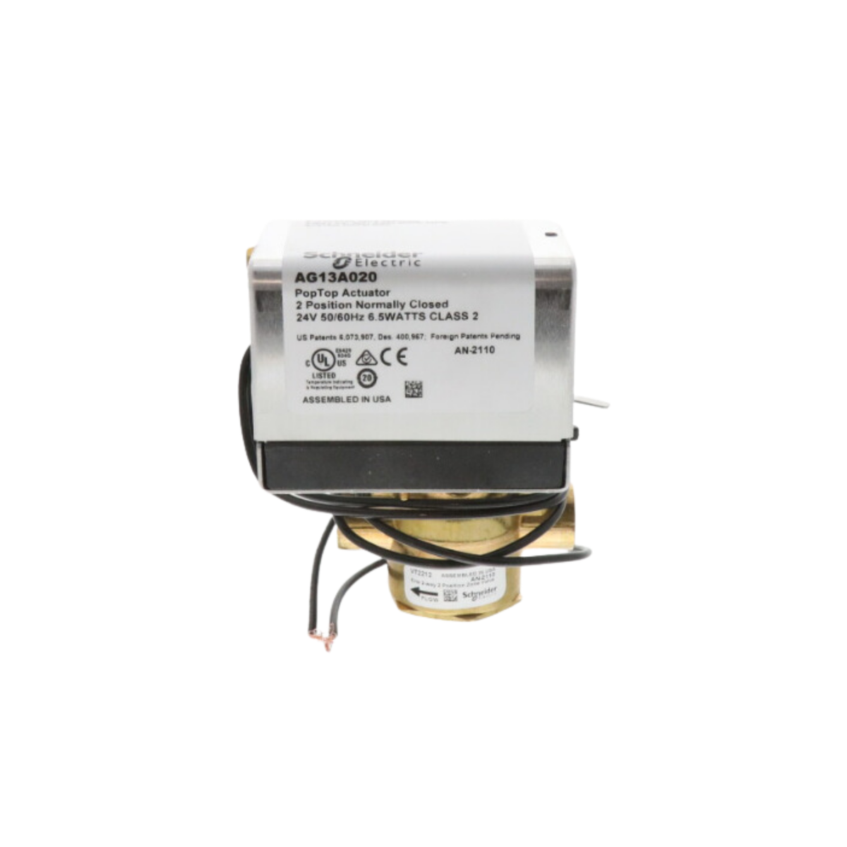 Schneider Electric (Erie) VT2212G13A020 1/2" Sweat, 24VAC, 2 Way, 2.5 ...